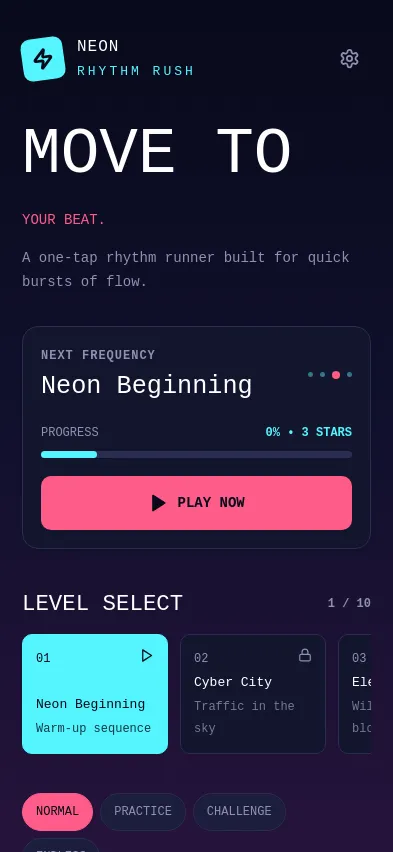 Neon Rhythm Rush