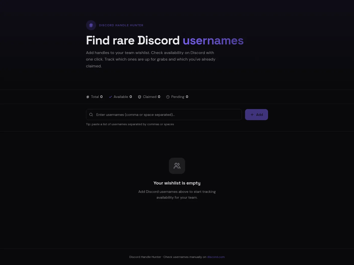 Discord Handle Hunter