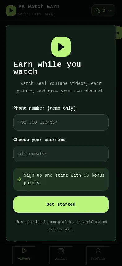 PK Watch Earn