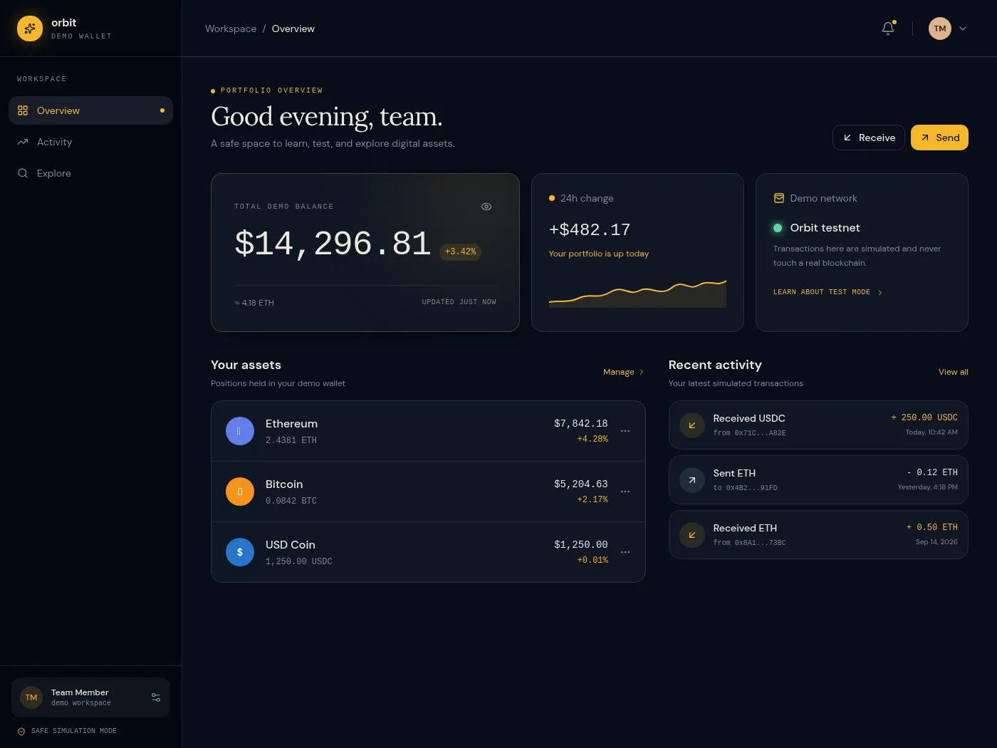 Demo Crypto Wallet