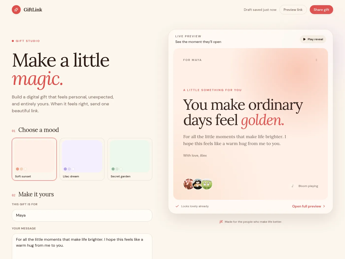 GiftLink Builder