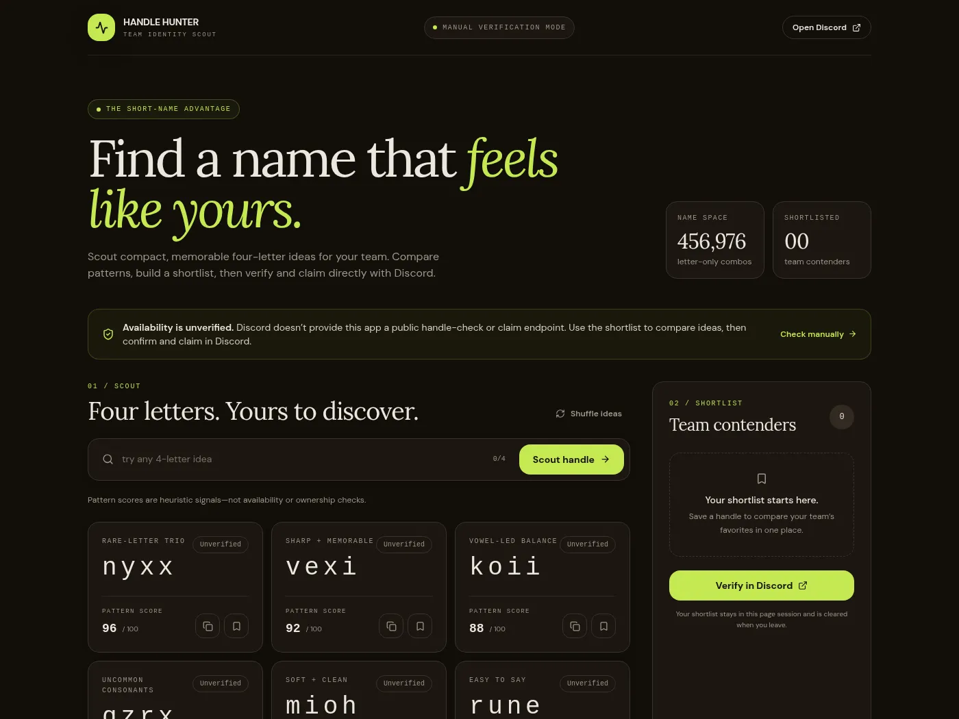 Discord Handle Hunter