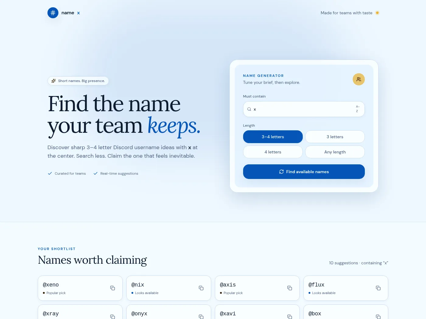 Discord NameX Finder