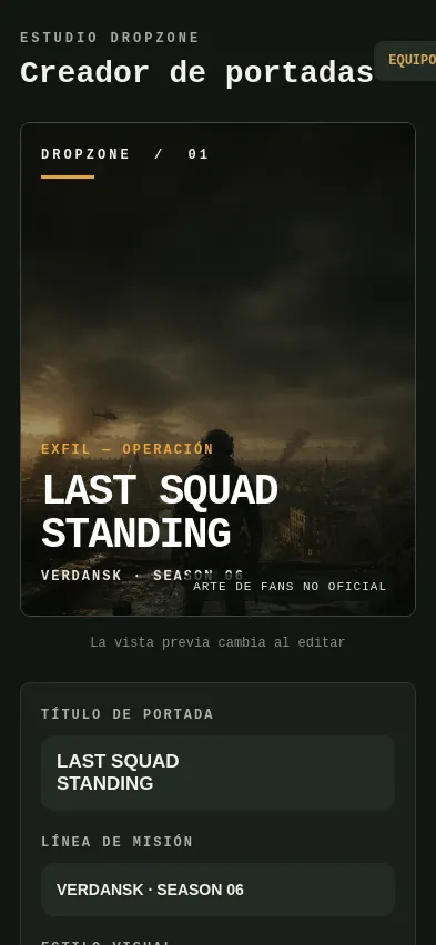 Warzone Cover Maker