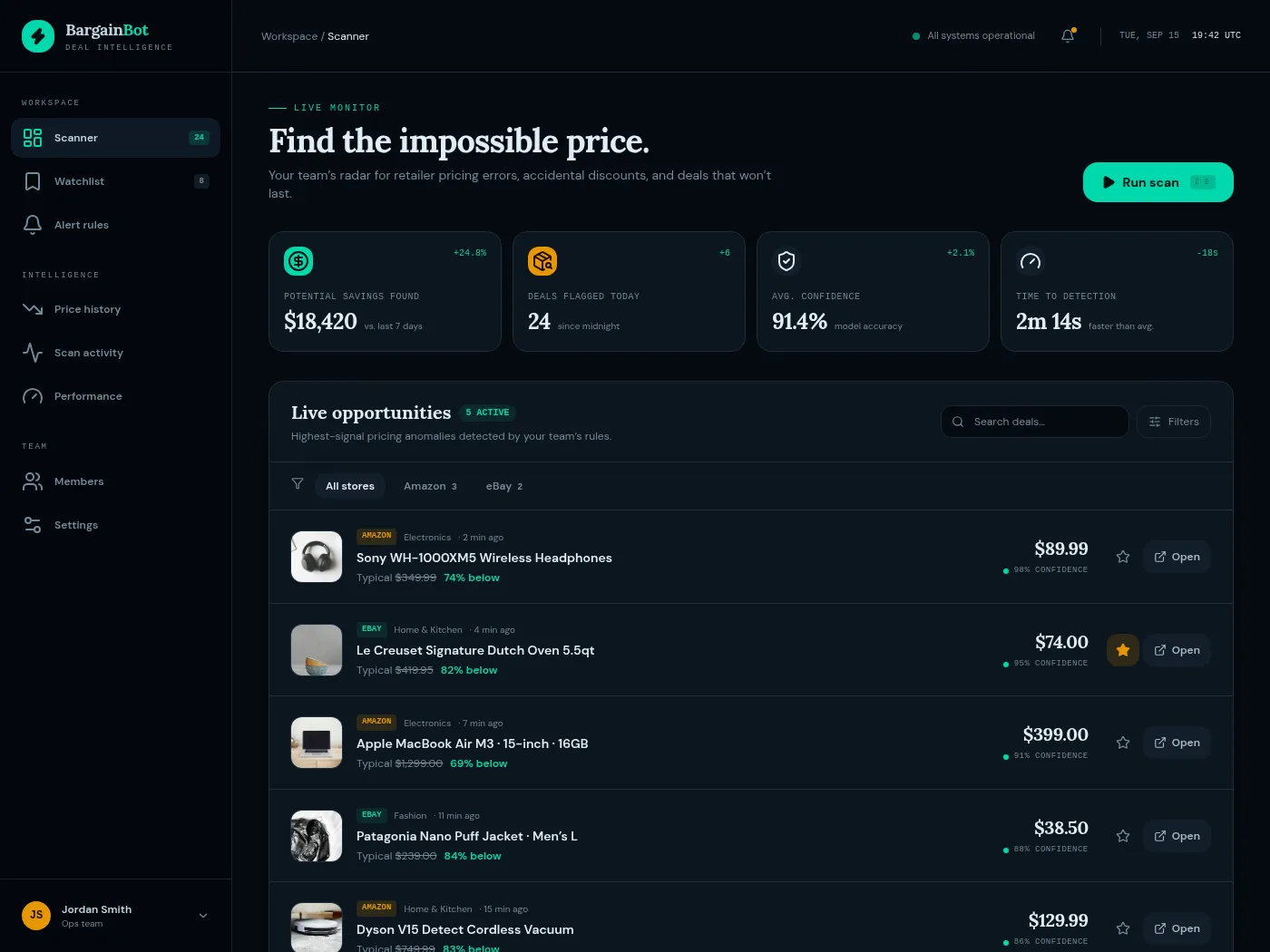 BargainBot Deals Scanner