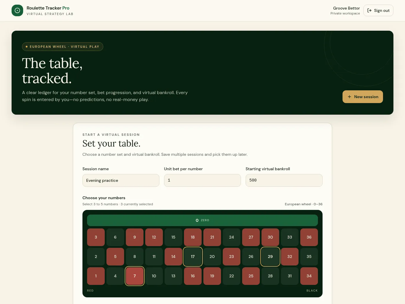 Roulette Tracker Pro