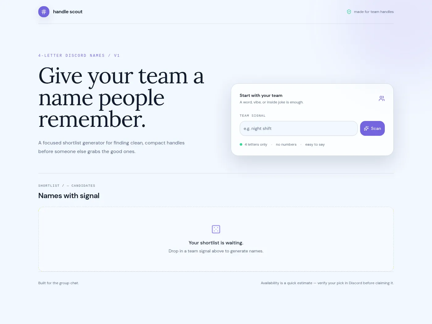 Discord Name Finder