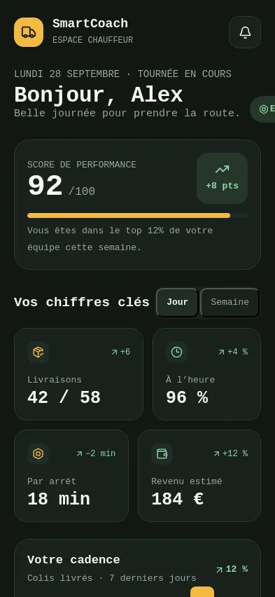 SmartCoach Delivery App