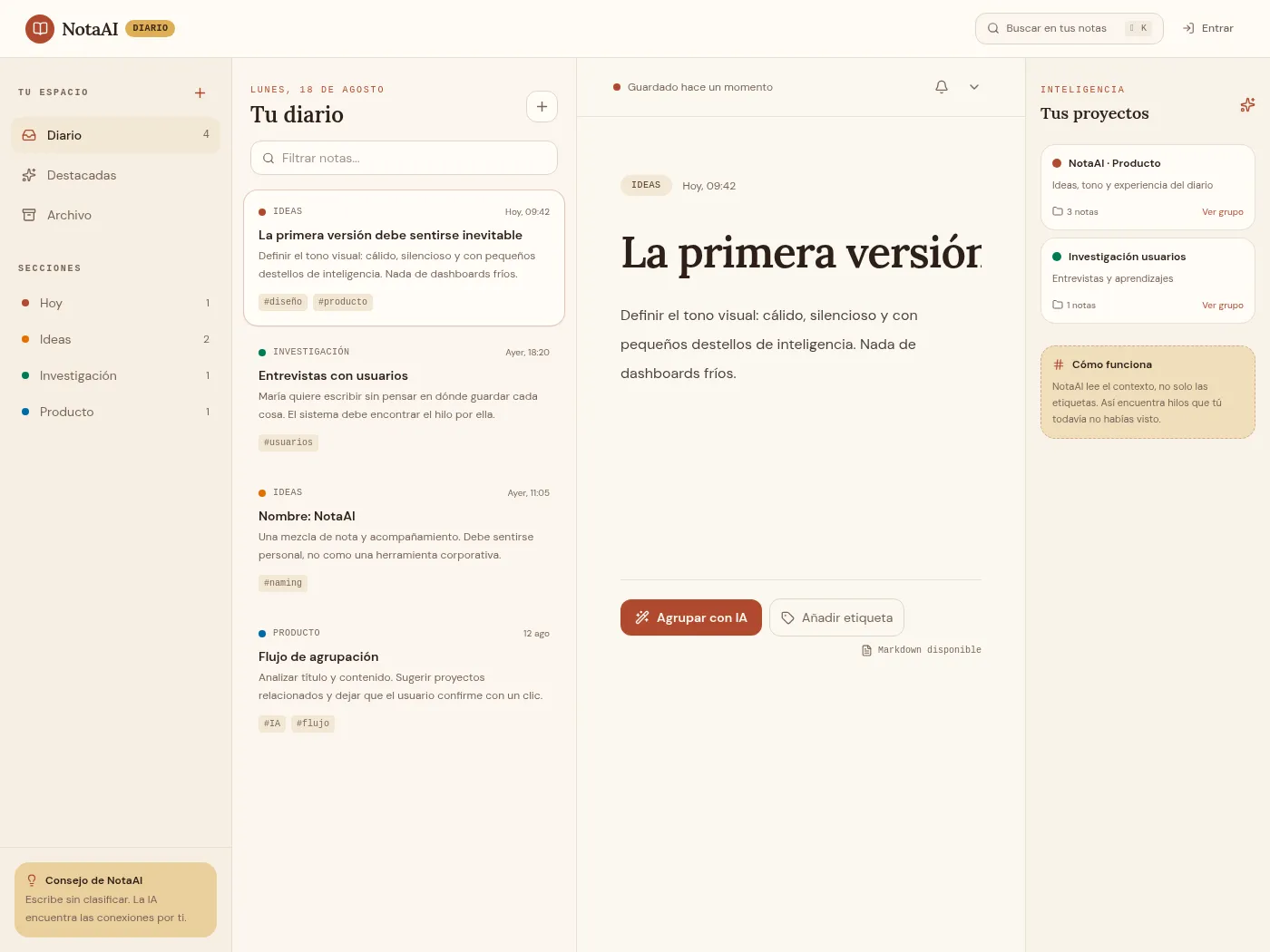 NotaAI Diario Inteligente