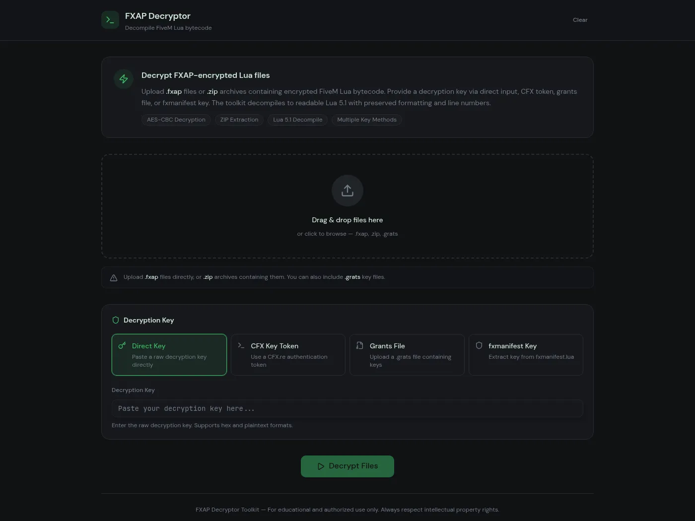 FXAP Decryptor Toolkit