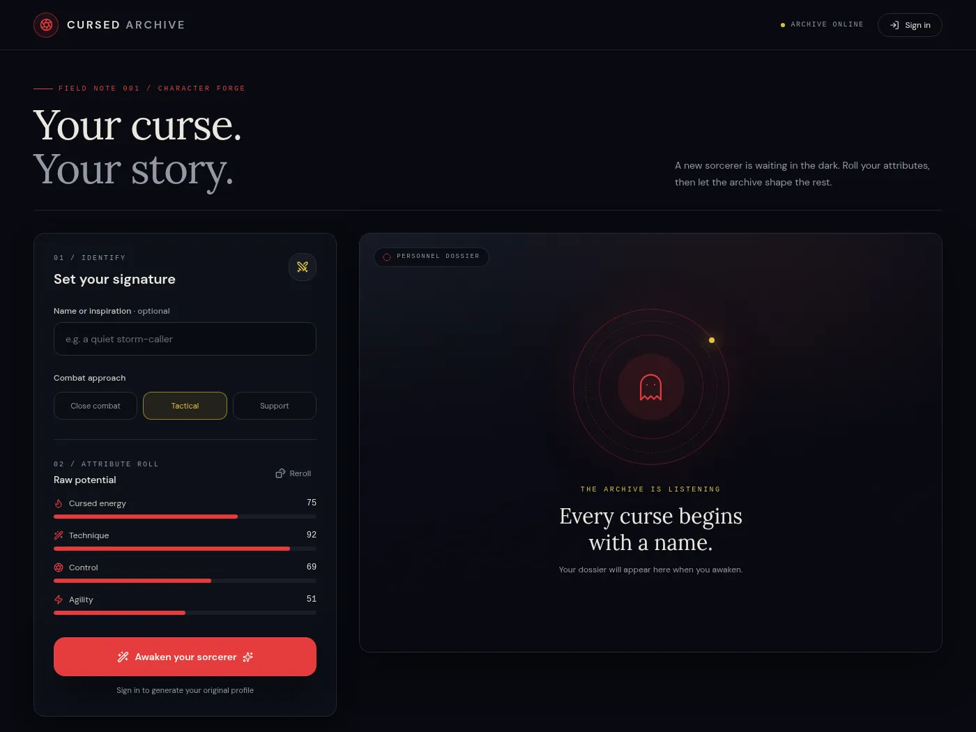 JJK Character Forge