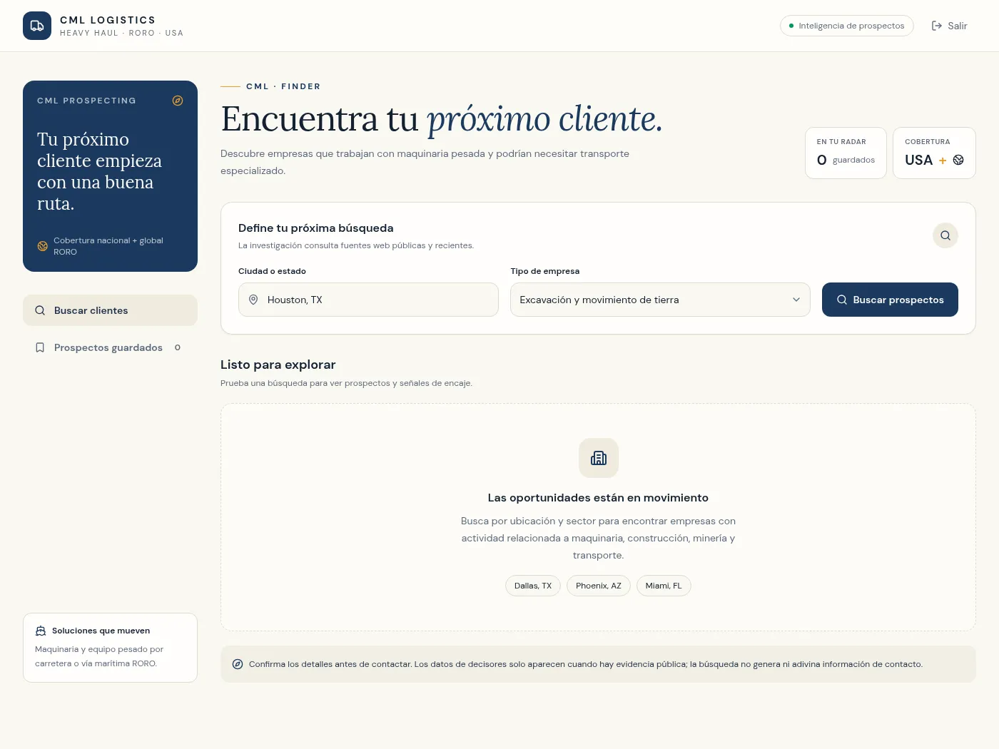 CML Logistics Finder