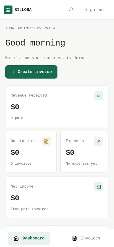 BILLORA: AI Invoicing Suite