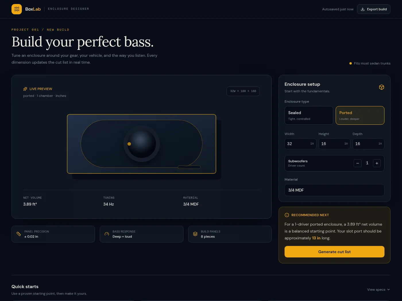 Subwoofer Box Builder