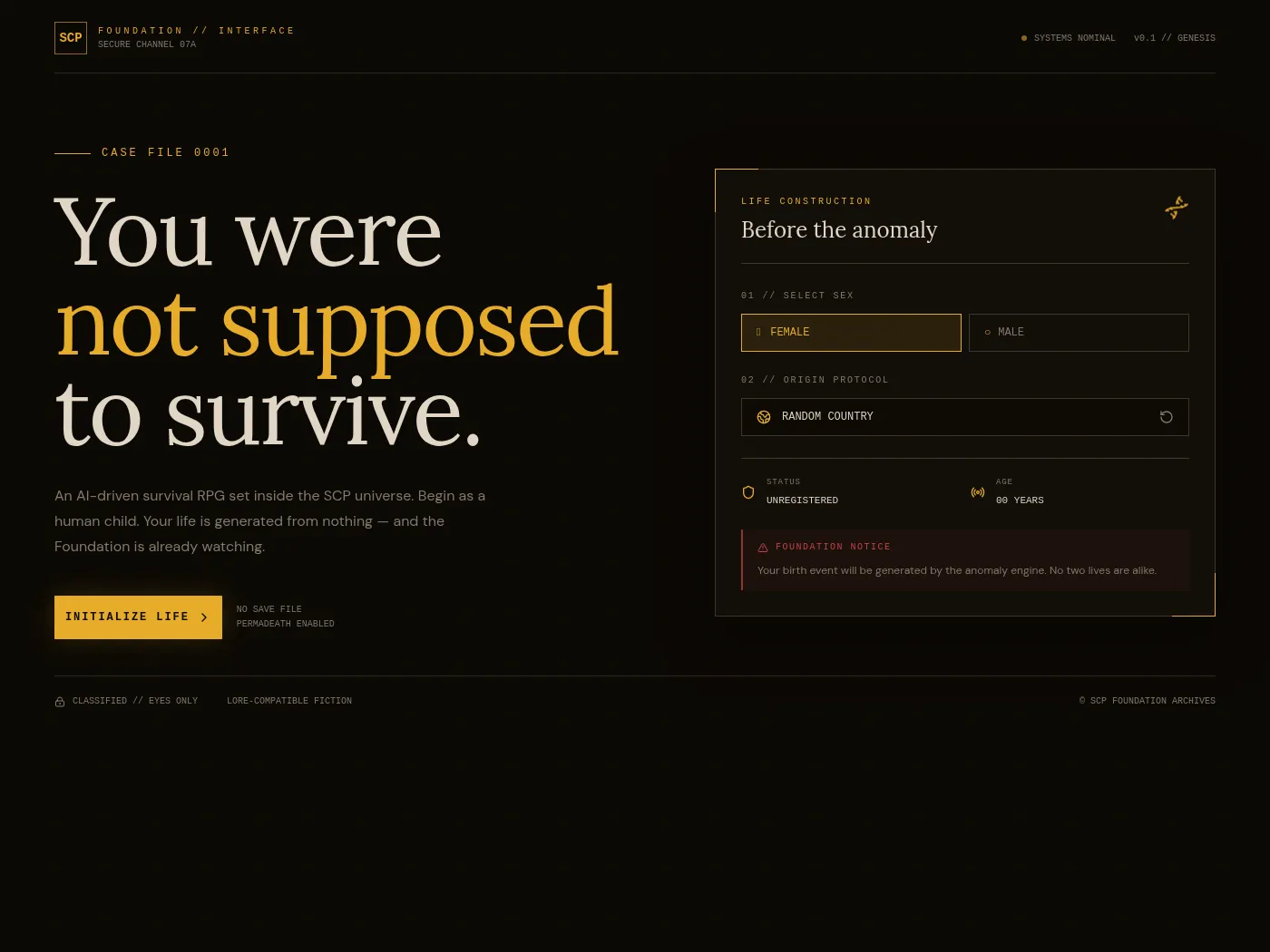 SCP AI Survival RPG