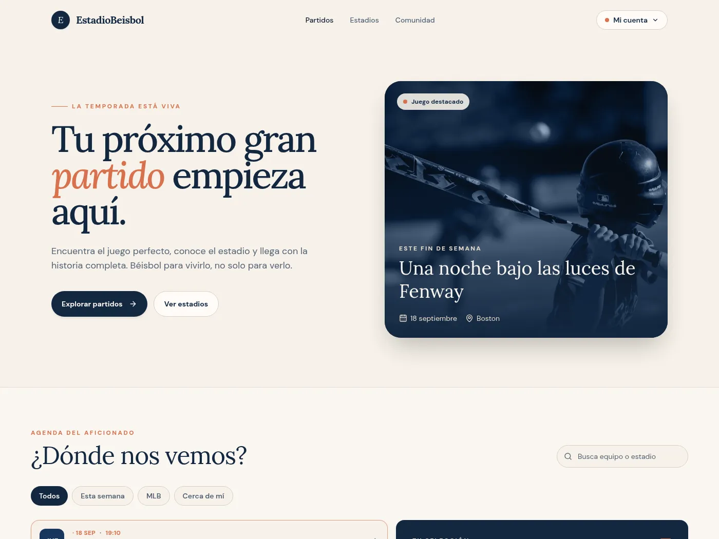 EstadioBeisbol Hub