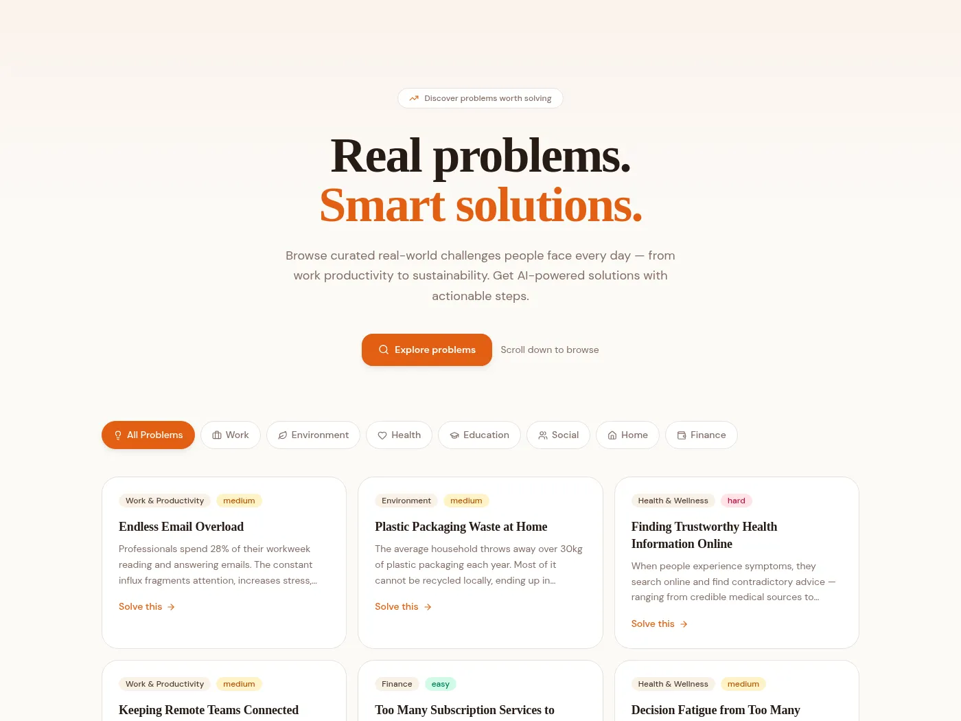Problem Solver Hub