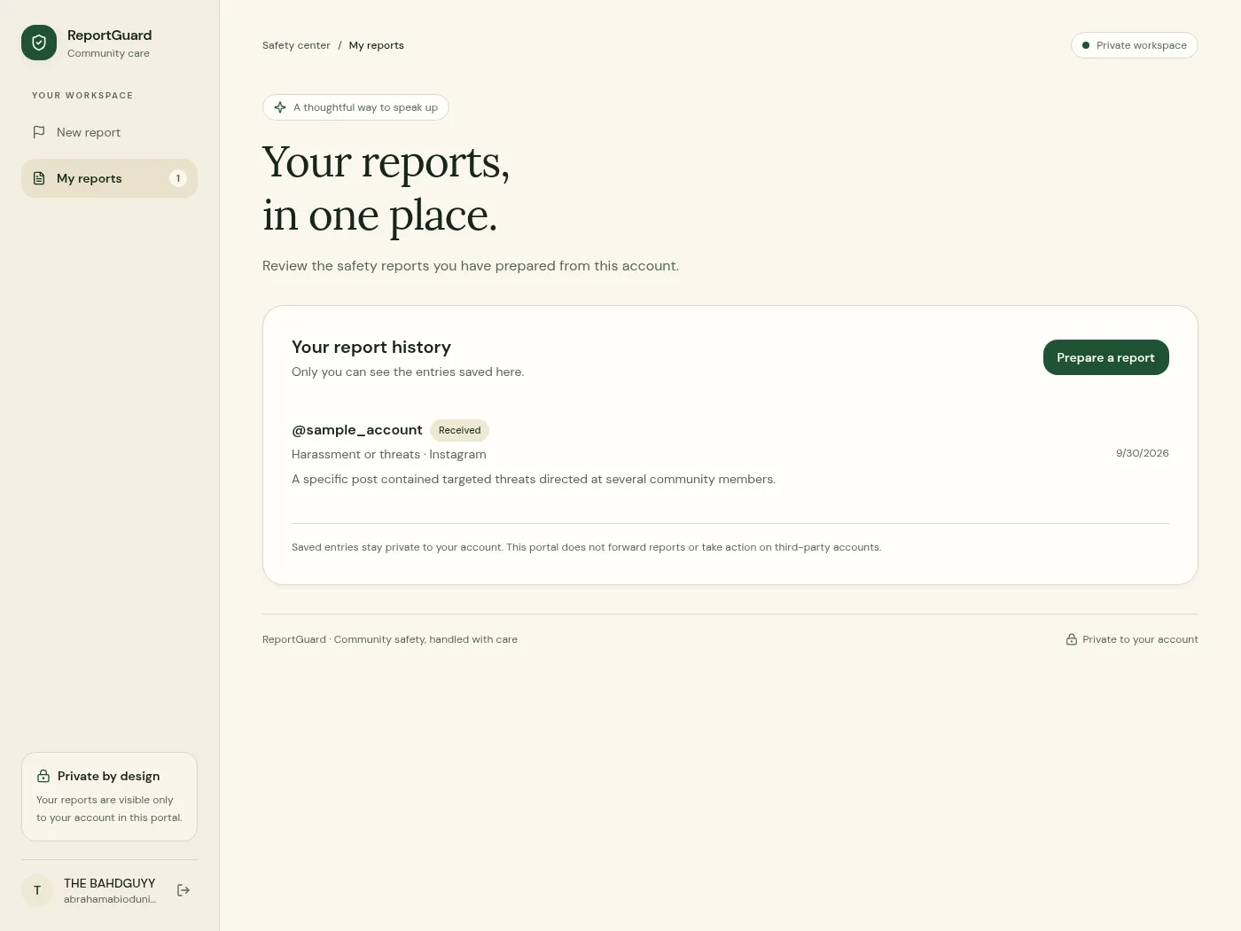 ReportGuard Portal