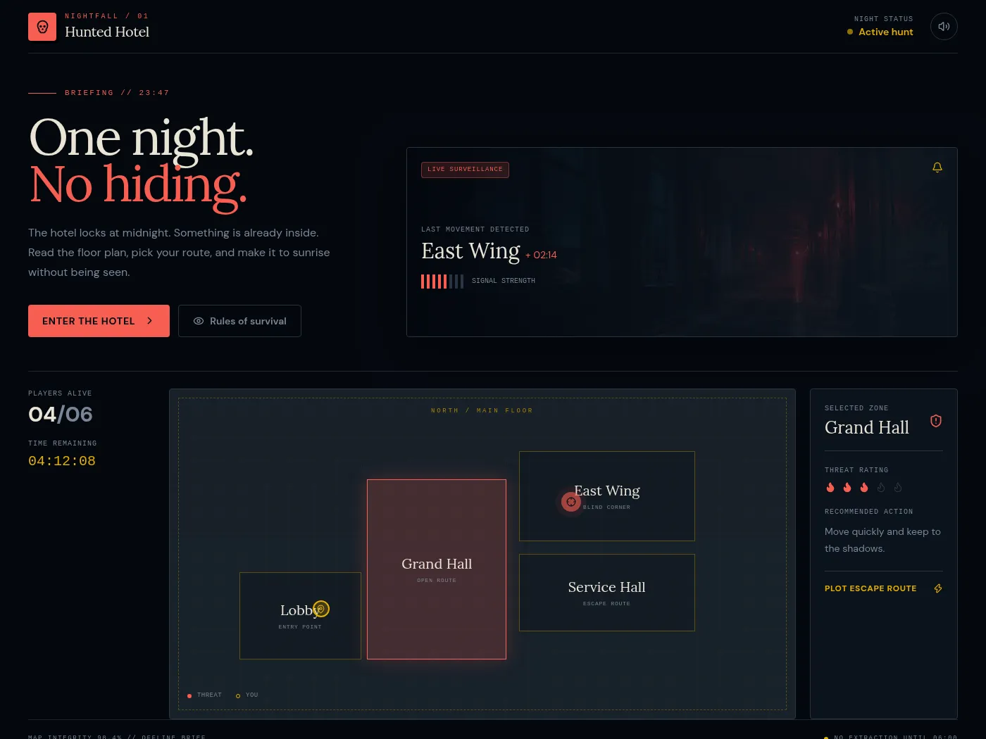 Hunted Hotel Night Map