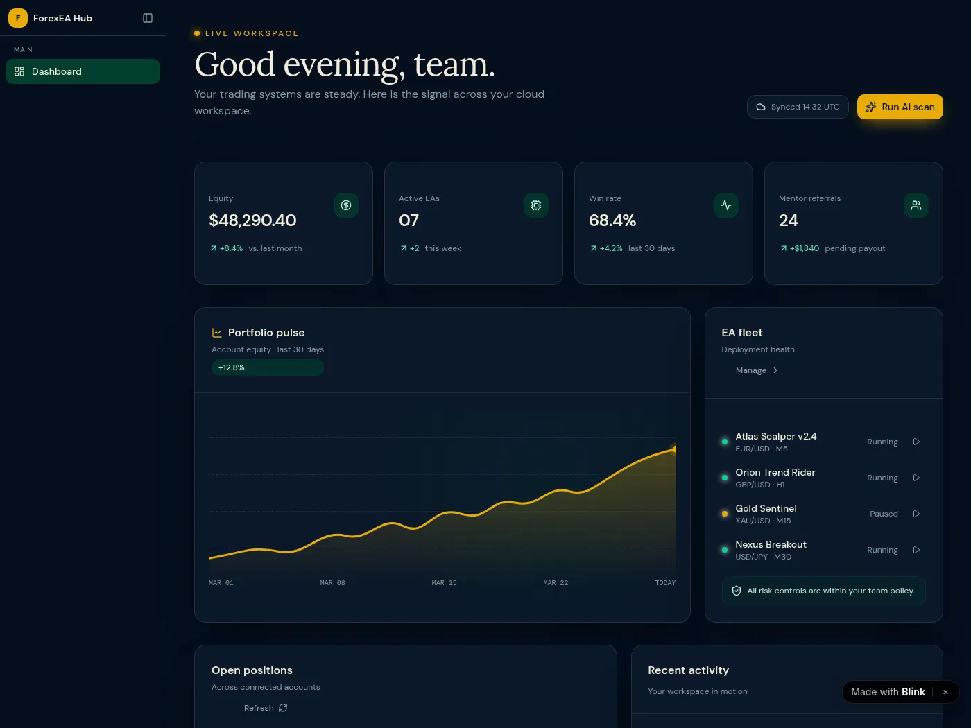 ForexEA Cloud Hub