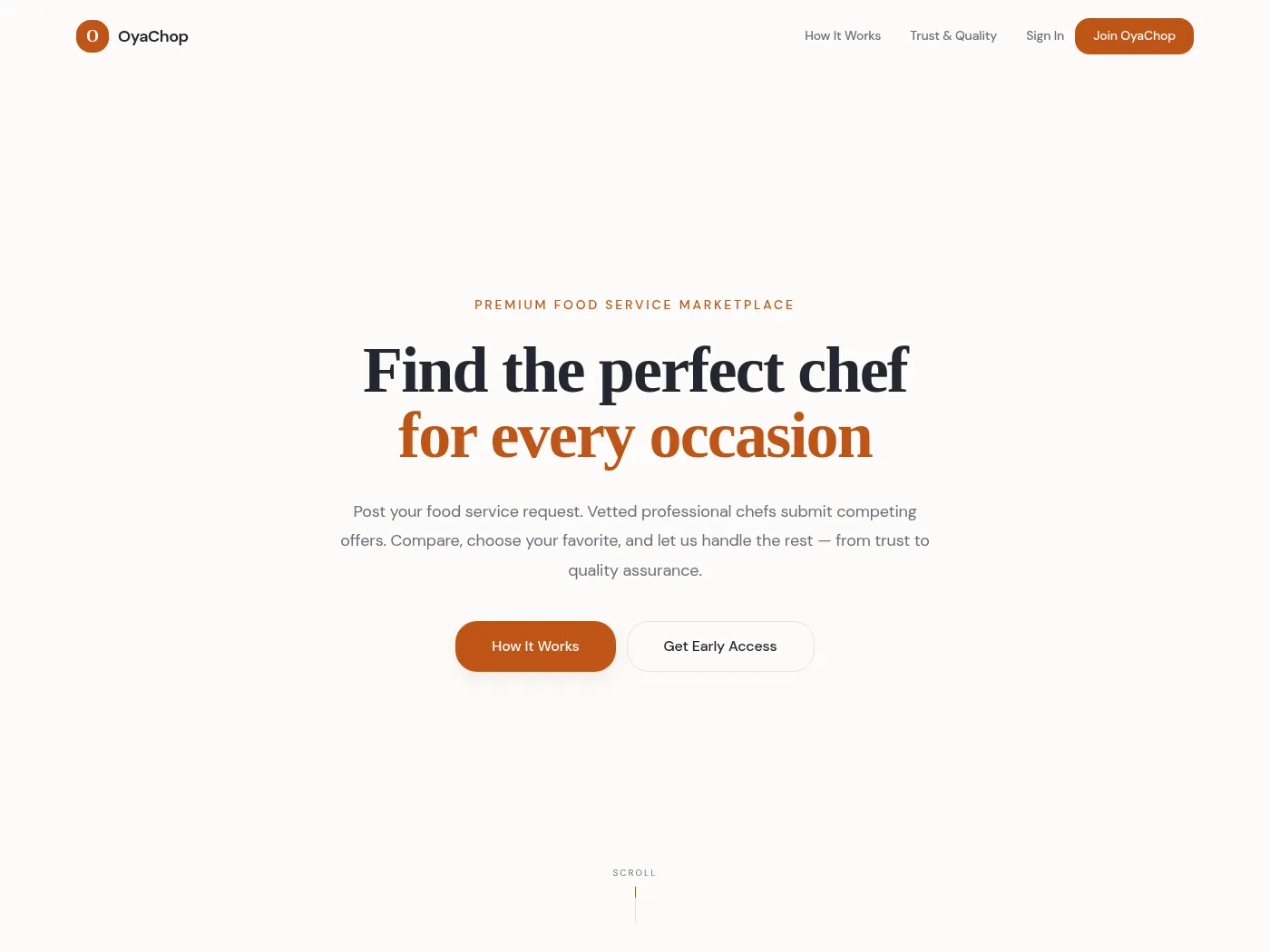 OyaChop Marketplace MVP