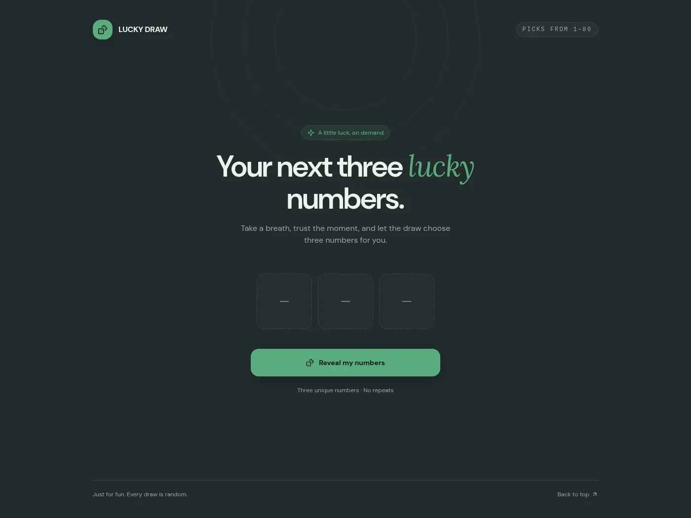 Lucky Number Predictor