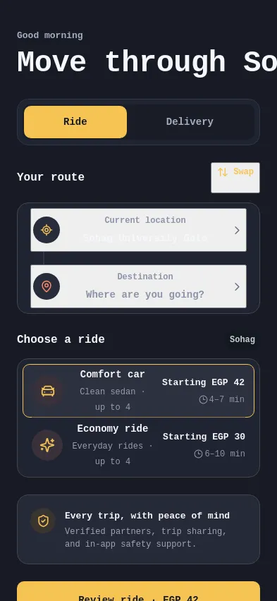 Sohag Mobility Platform