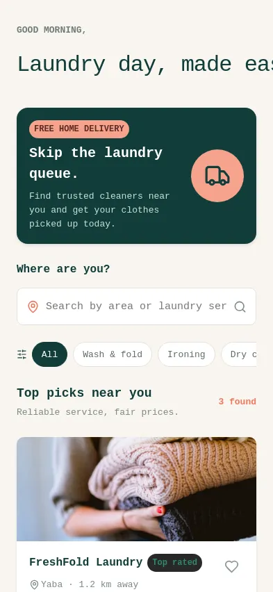 Yoza Laundry Finder