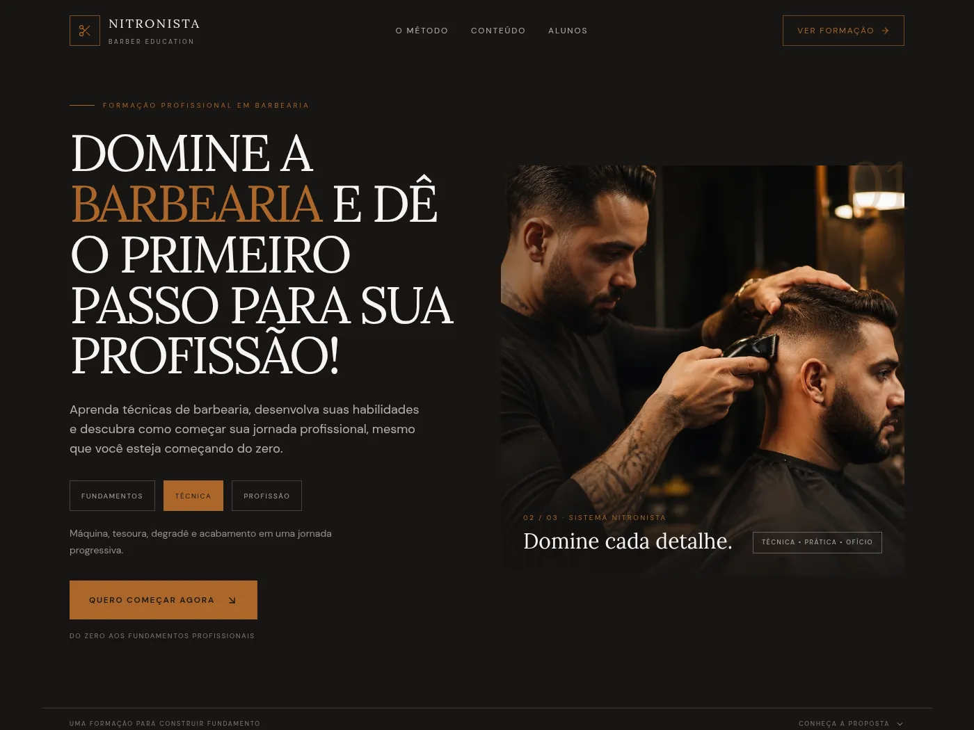 Nitronista Barber Course Site