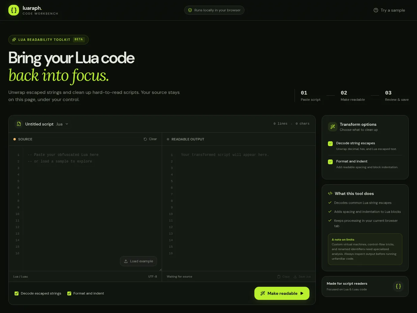 Luaraph Deobfuscator