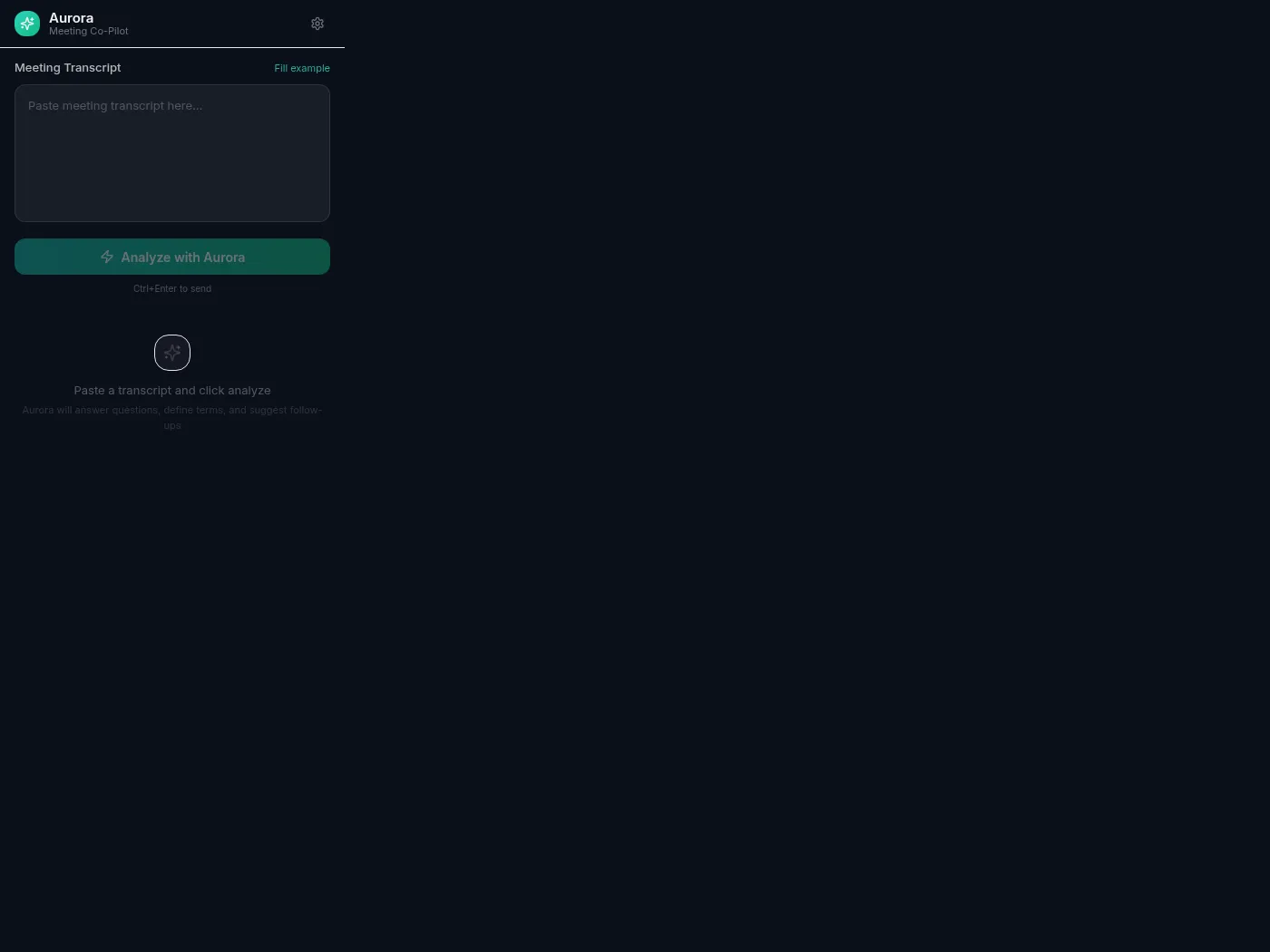 Aurora AI Meeting Co-Pilot