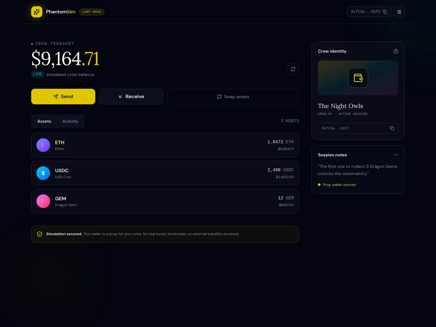 PhantomSim Wallet