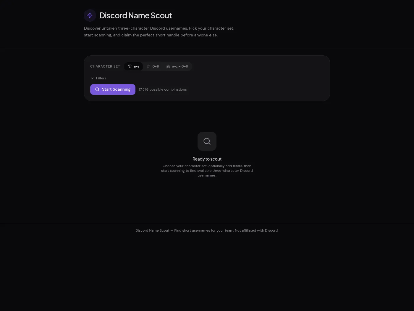 Discord Name Scout
