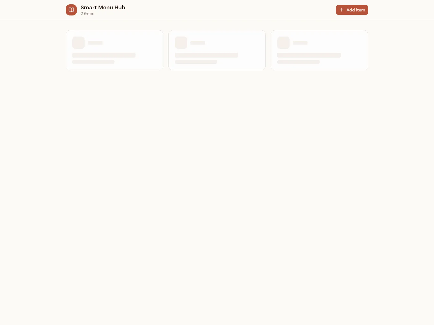 Smart Menu Hub