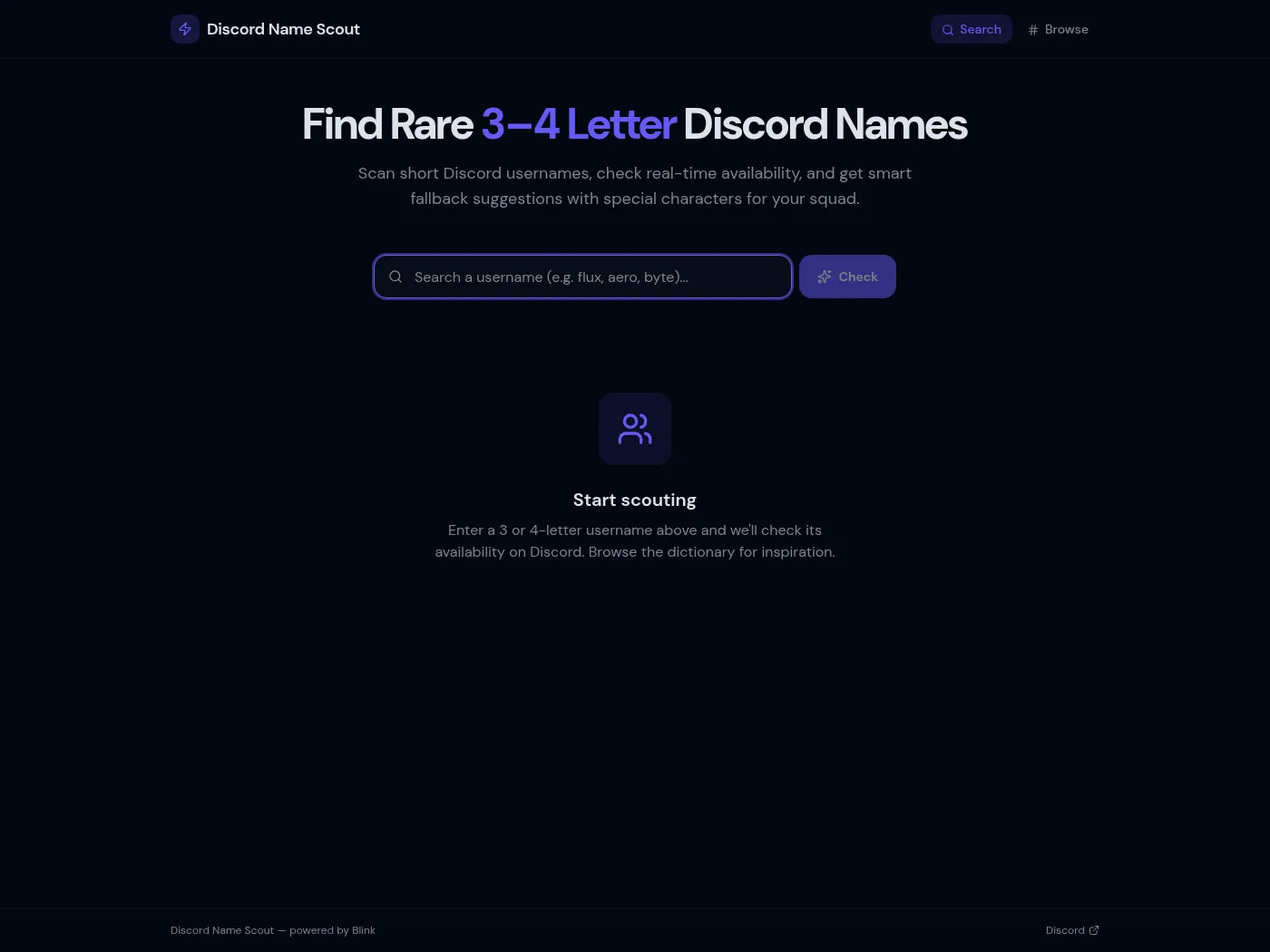 Discord Name Scout