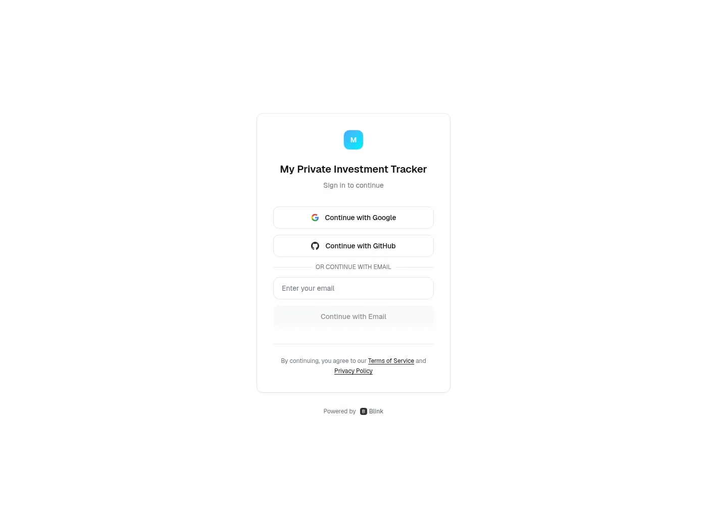 My Private Investment Tracker