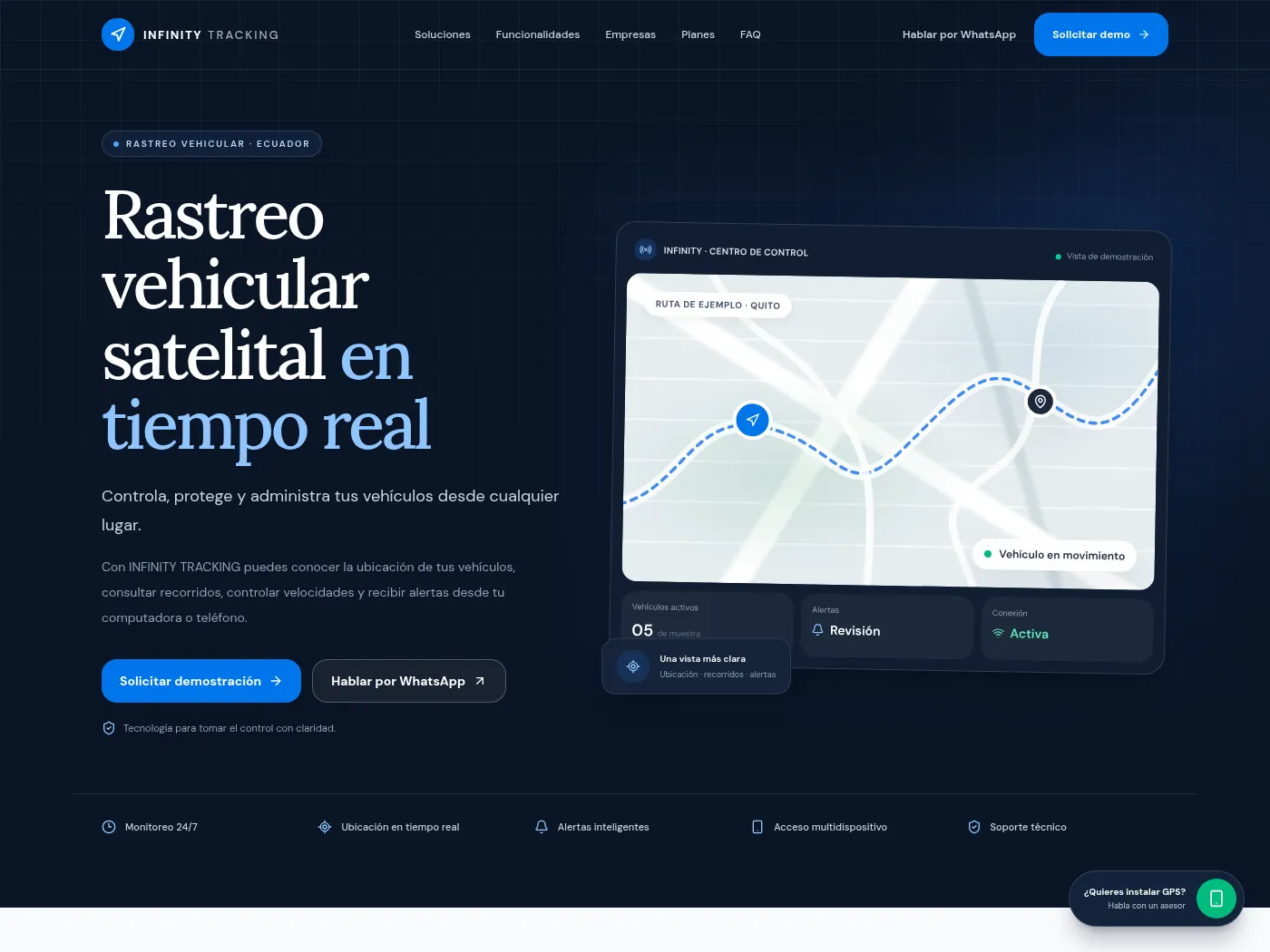 INFINITY TRACKING Website