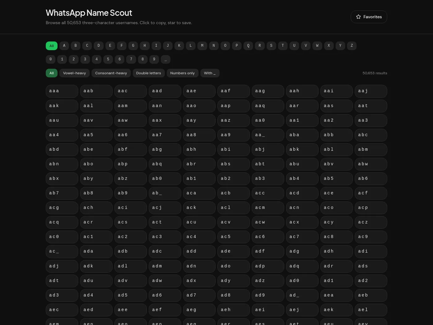 WhatsApp Name Scout