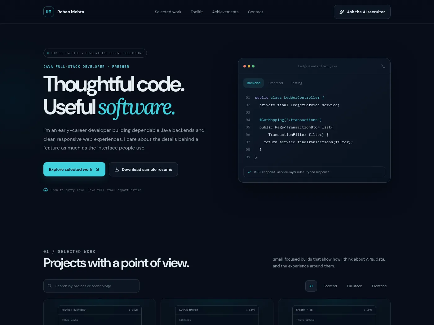 DevNavy Portfolio