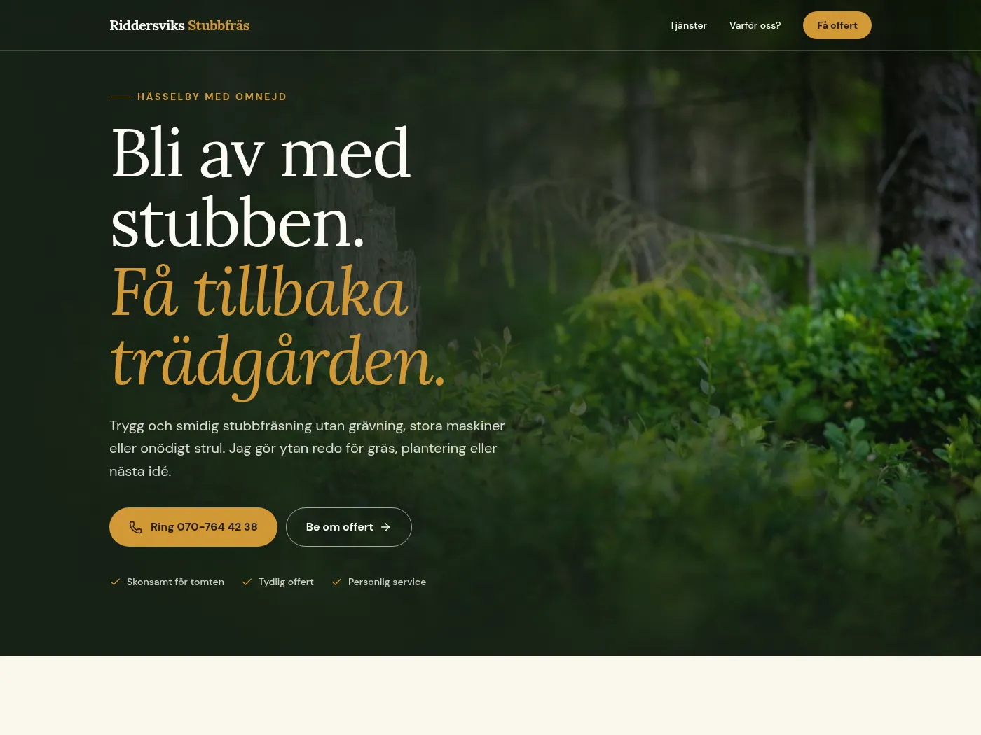 Riddersviks Stubbfräs Upgrade