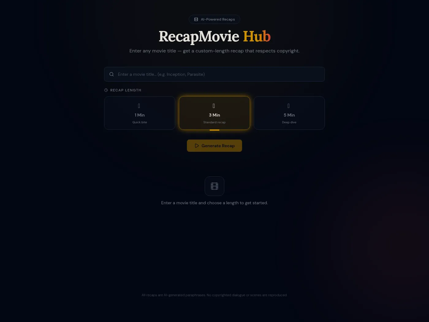 RecapMovie Hub