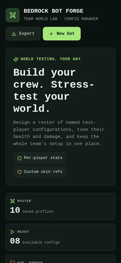 Bedrock Bot Forge