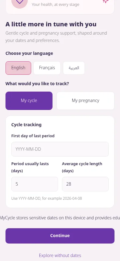 MyCycle Health Companion