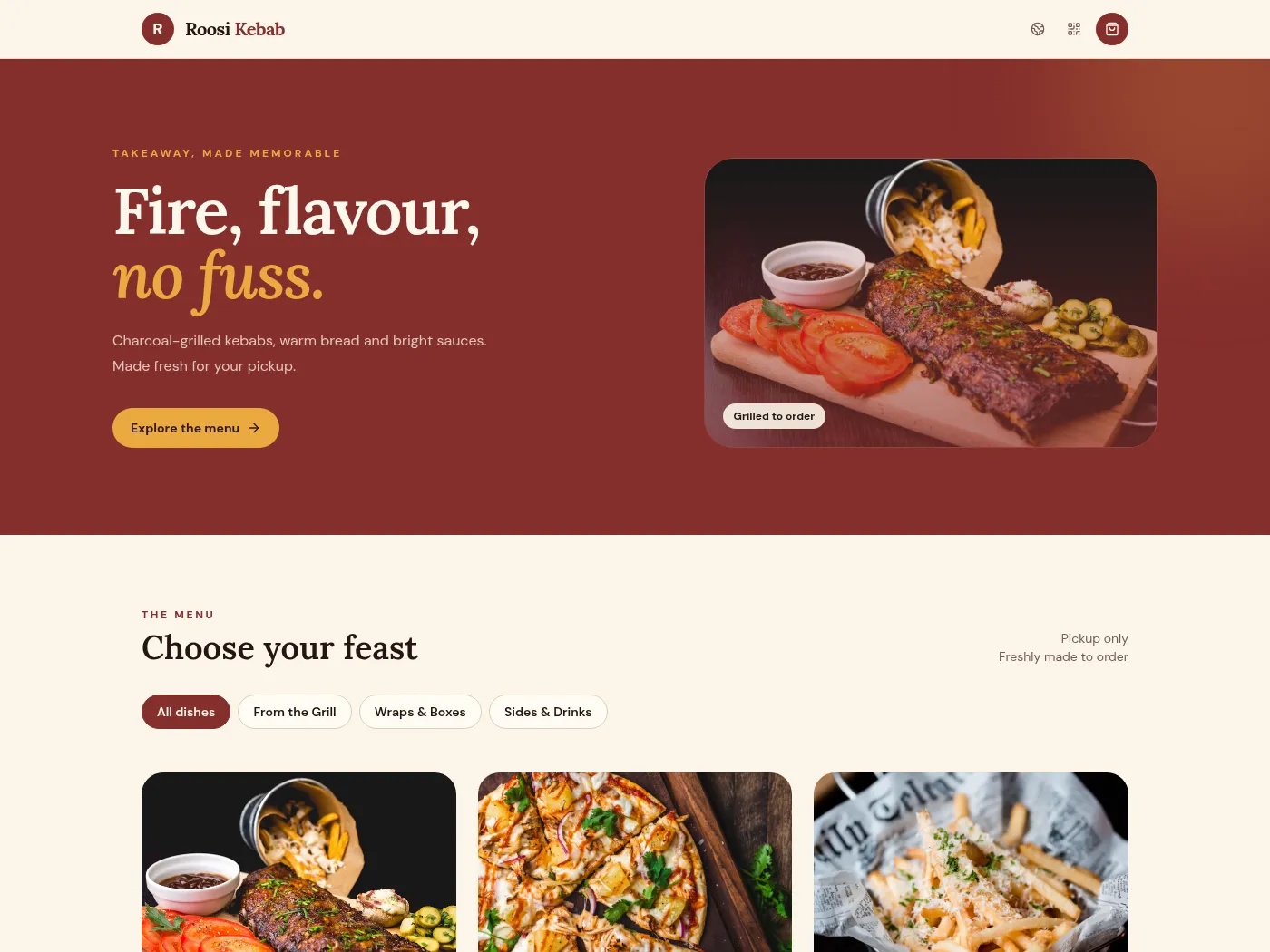 Roosi Kebab Takeaway Site
