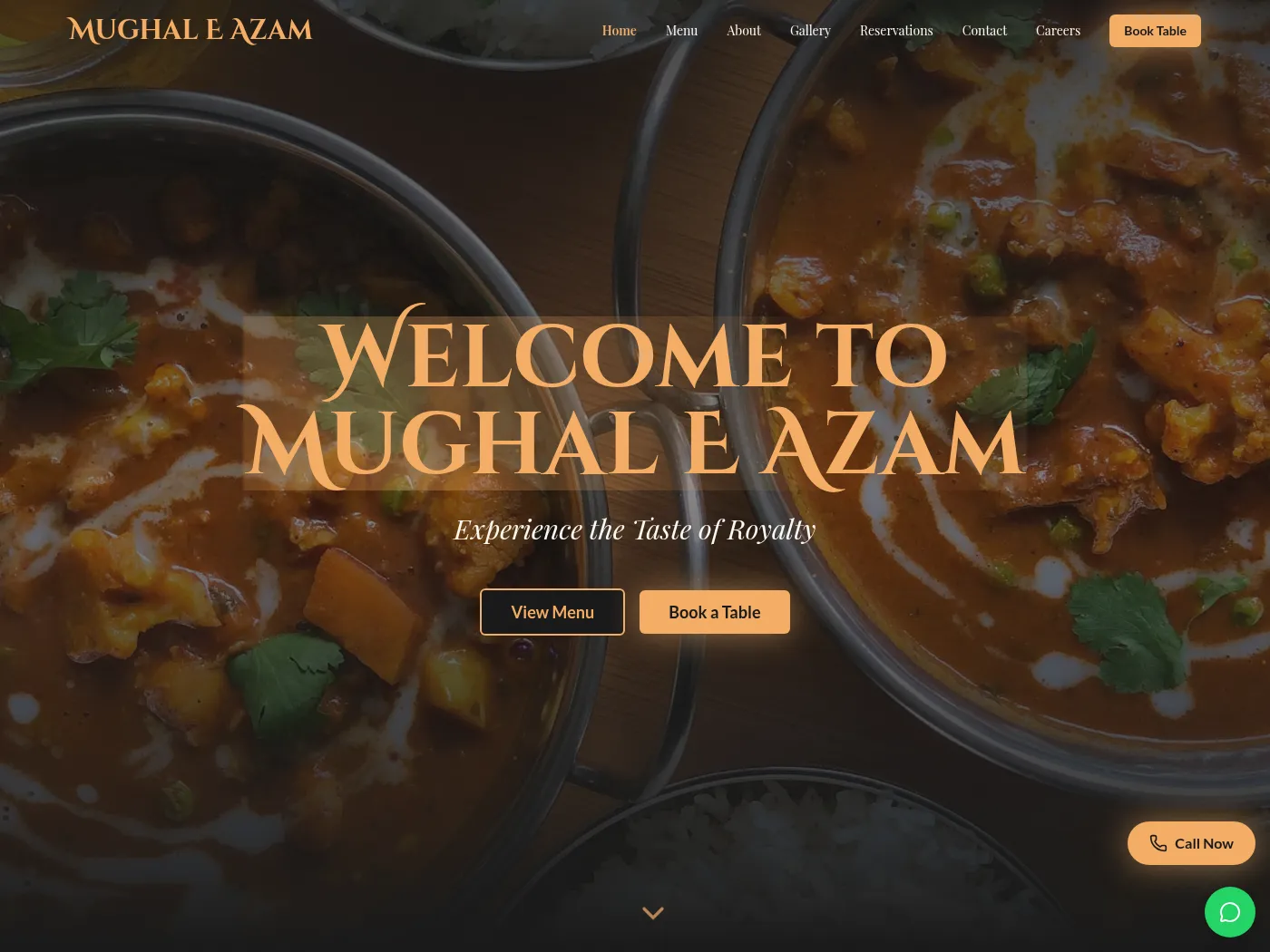 Mughal E Azam Indian Cuisine Royal Fine Dining Website