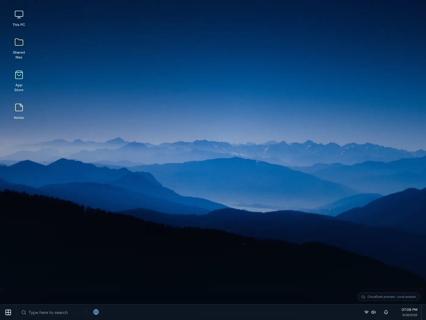 Win10 Cloud Desktop