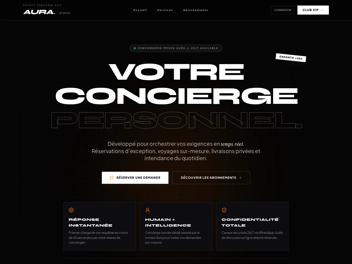 Conciergely APPLanding page