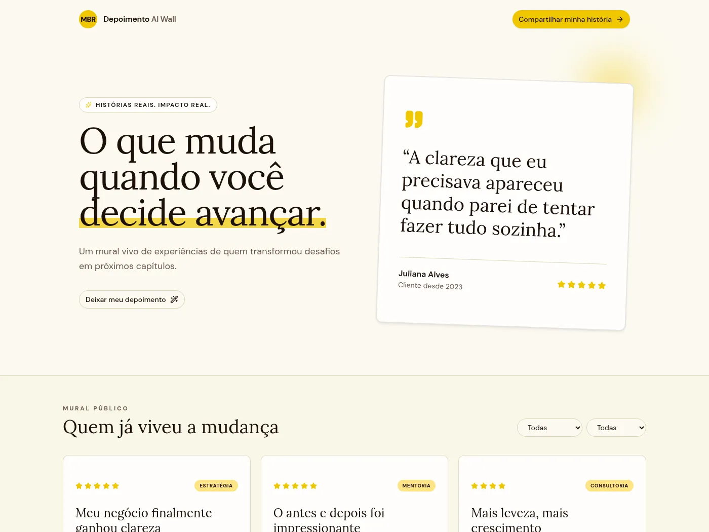 Depoimento AI Wall