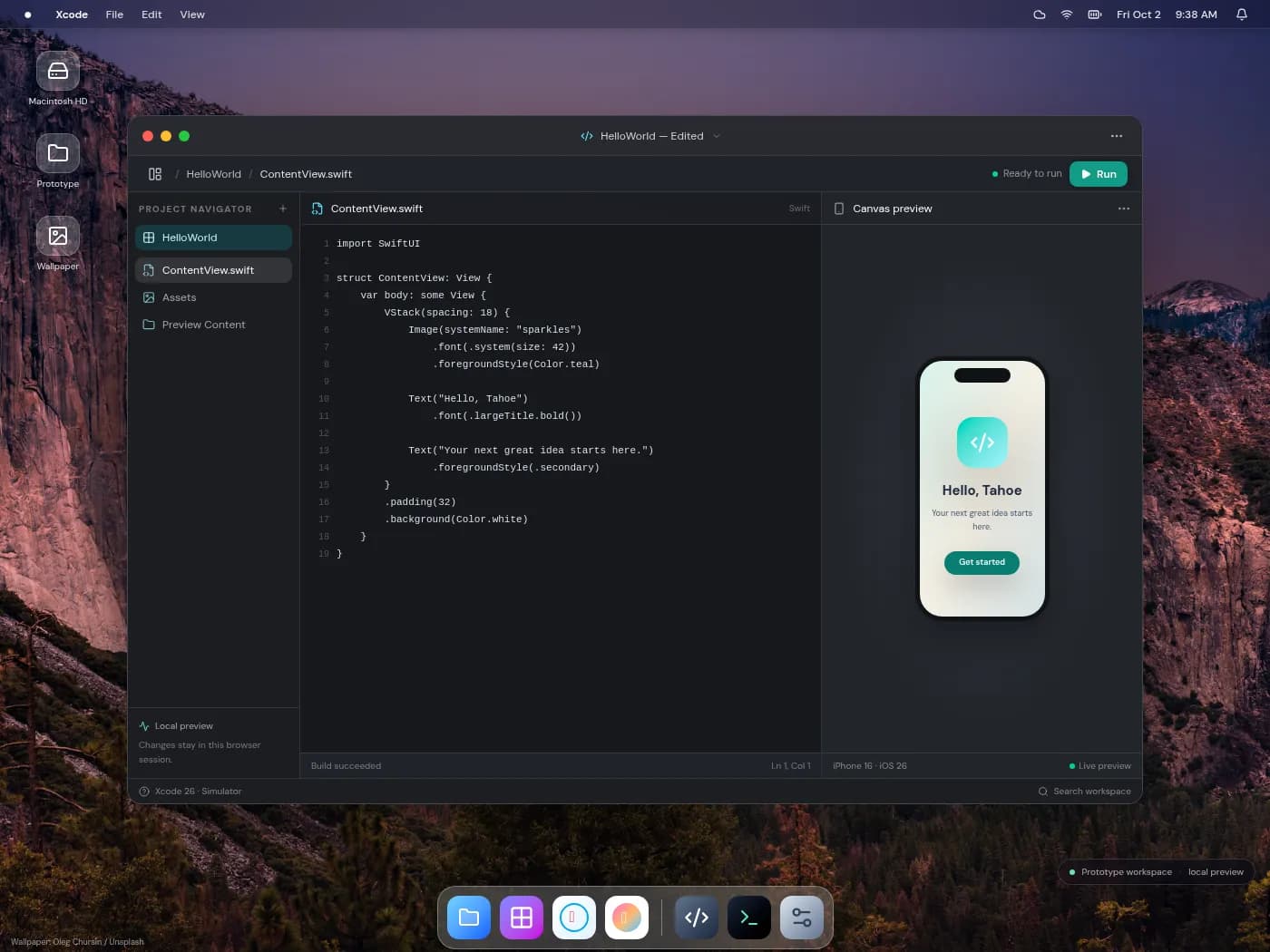 MacOS 26 Web Simulator