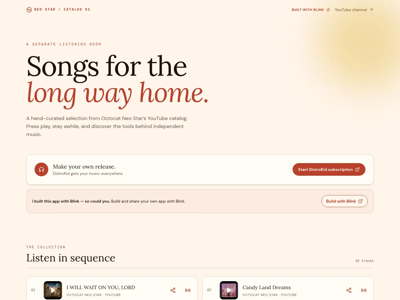 DistroKid Song Catalog